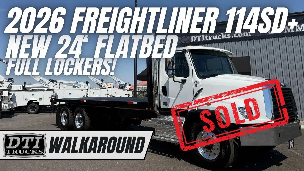 2026 Freightliner 114SD PLUS With NEW 24' x 102" Flatbed! - YouTube