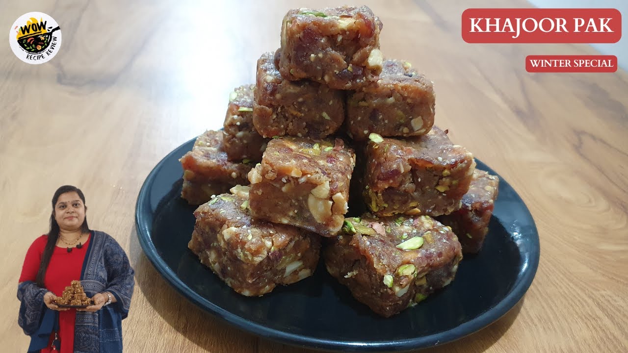 खजूर पाक | Khajoor (Dates) Pak | Traditional Sweet | Recipe Review ...