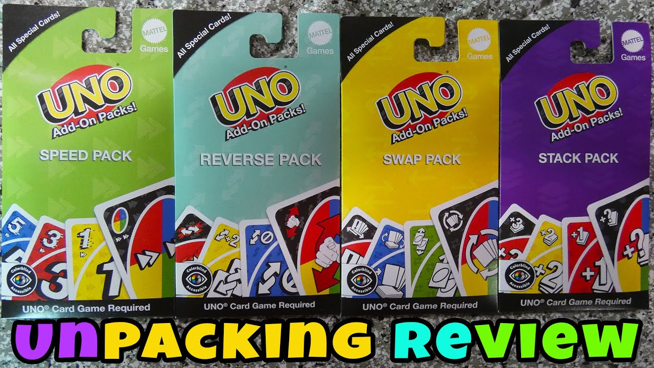 UNO Add-On Packs Review: Speed, Reverse, Swap & Stack Rules - YouTube