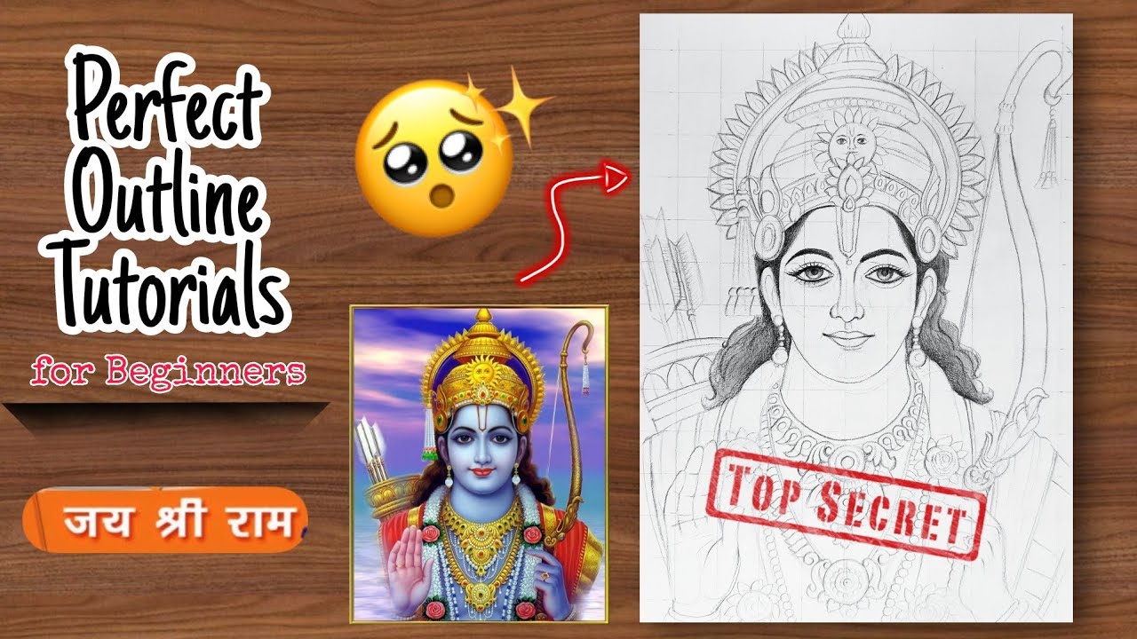 Easy Lord Shree Ram Drawing for beginners| Part : 1 | Lord Shree Ram ...