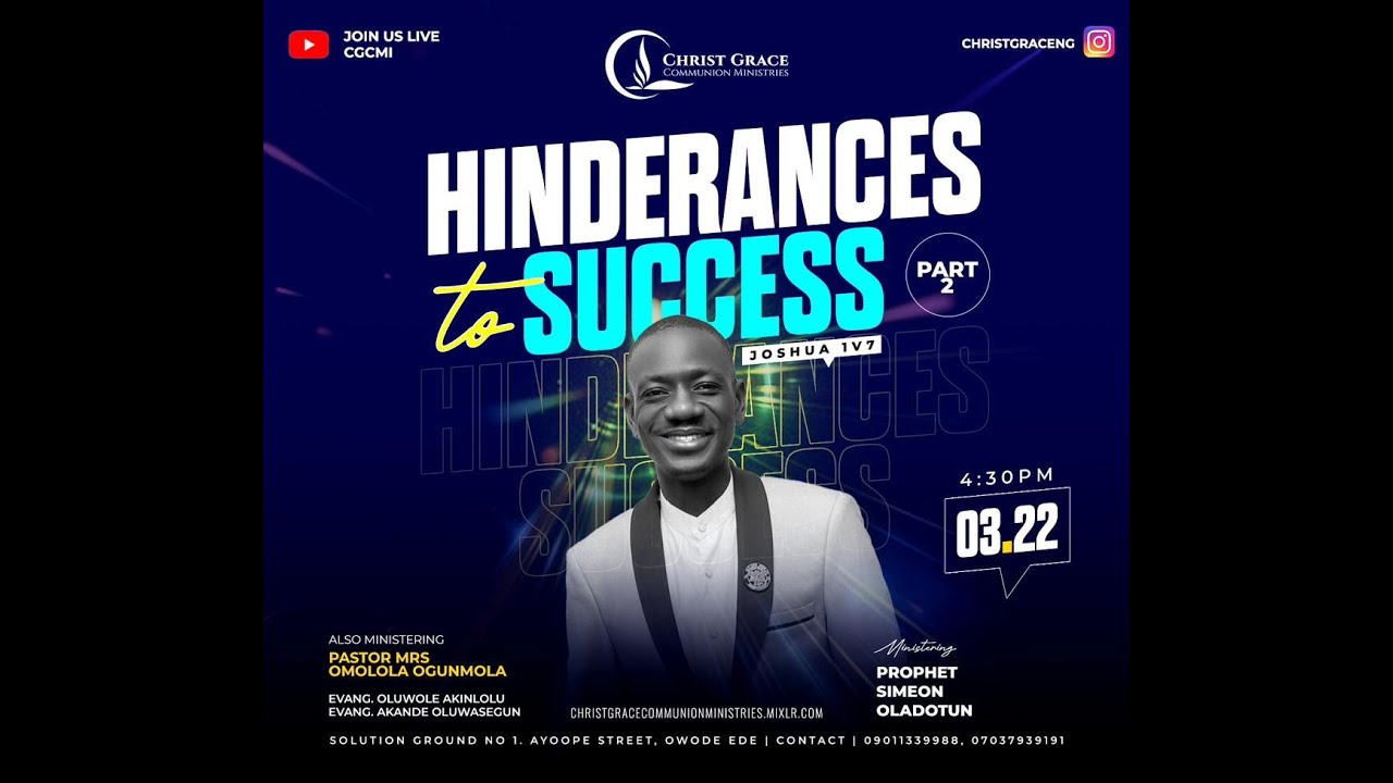 SPIRITUAL HINDERANCE TO SUCCESS BY EVANG. SEGUN AKANDE - YouTube
