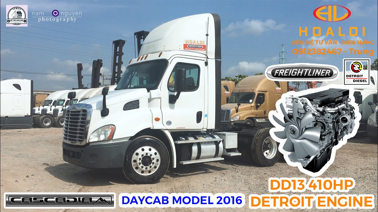 Teaser | Giới thiệu Freightliner Cascadia Daycab 2016, động cơ DD13 ...