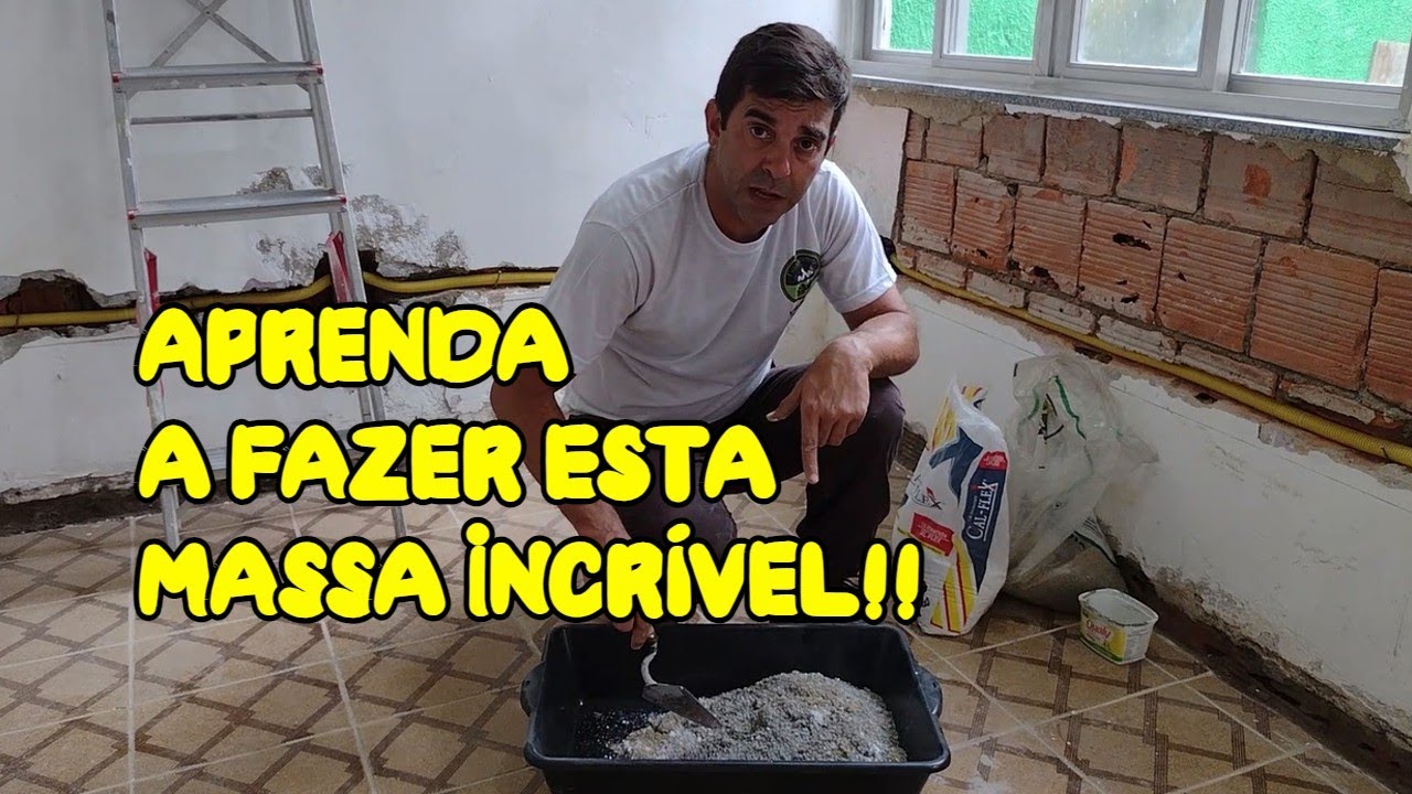 COMO FAZER MASSA DE EMBOÇO OU REBOCO, serve para parede, teto ...