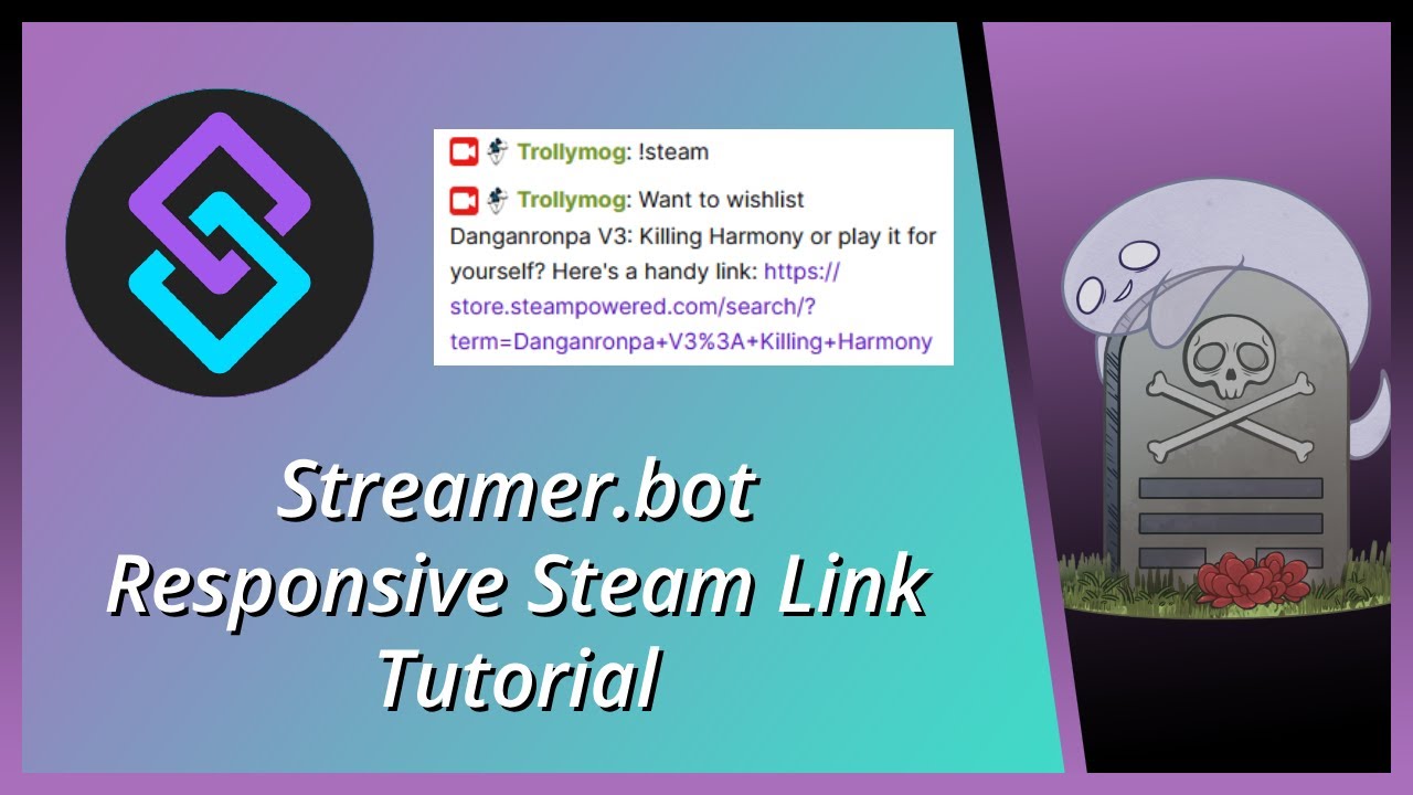 Streamer.bot Tutorial - How to set up a responsive Steam link - YouTube
