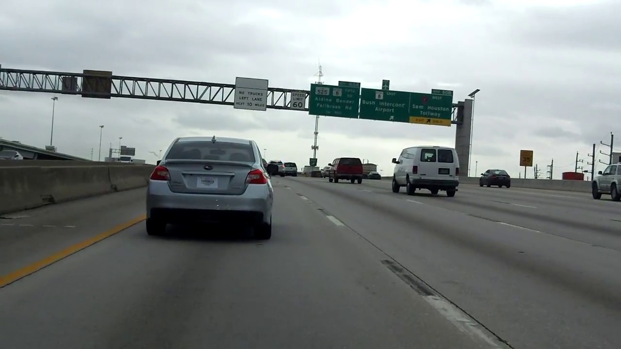 North Freeway (Interstate 45 Exits 60 to 53) southbound (Local Lanes ...
