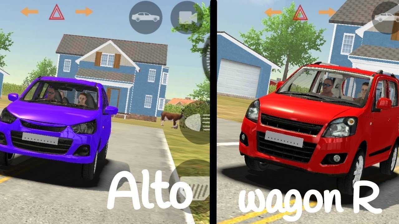 alto car Vs wagon r car | car comparision in indian car simulator 3d ...