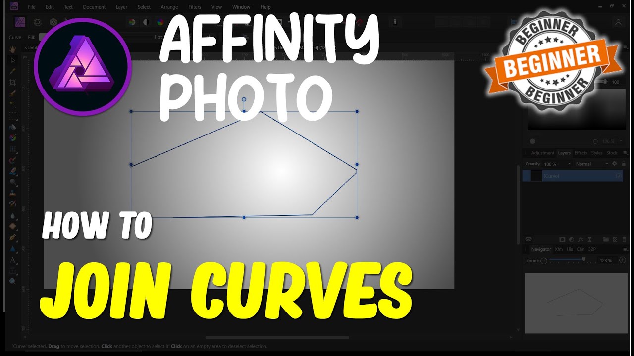 Affinity Photo How To Join Curves - YouTube