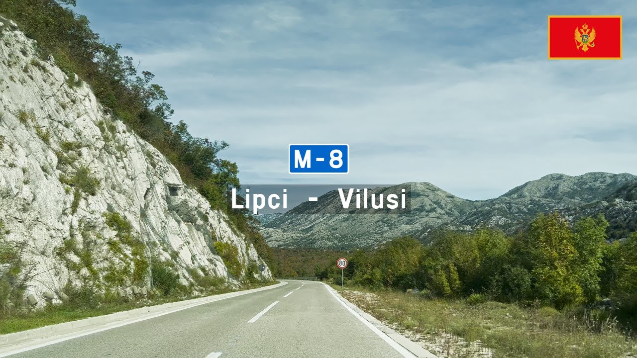 Driving in Montenegro: M8 from Lipci to Vilusi - YouTube