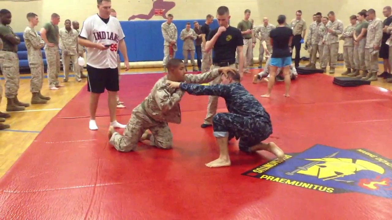 Navy vs. Marine grappling Match 2 - YouTube