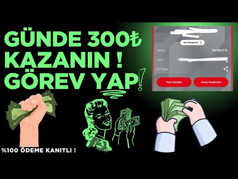 GÜNDE ₺300 PARA KAZAN! (Görev Yaparak Para Kazanma) İnternetten Para Kazanma Yolları