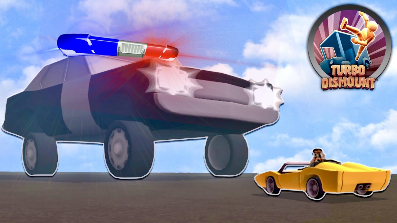 SPORTS CAR VS BIGGEST COP CAR EVER. / Turbo Dismount - YouTube