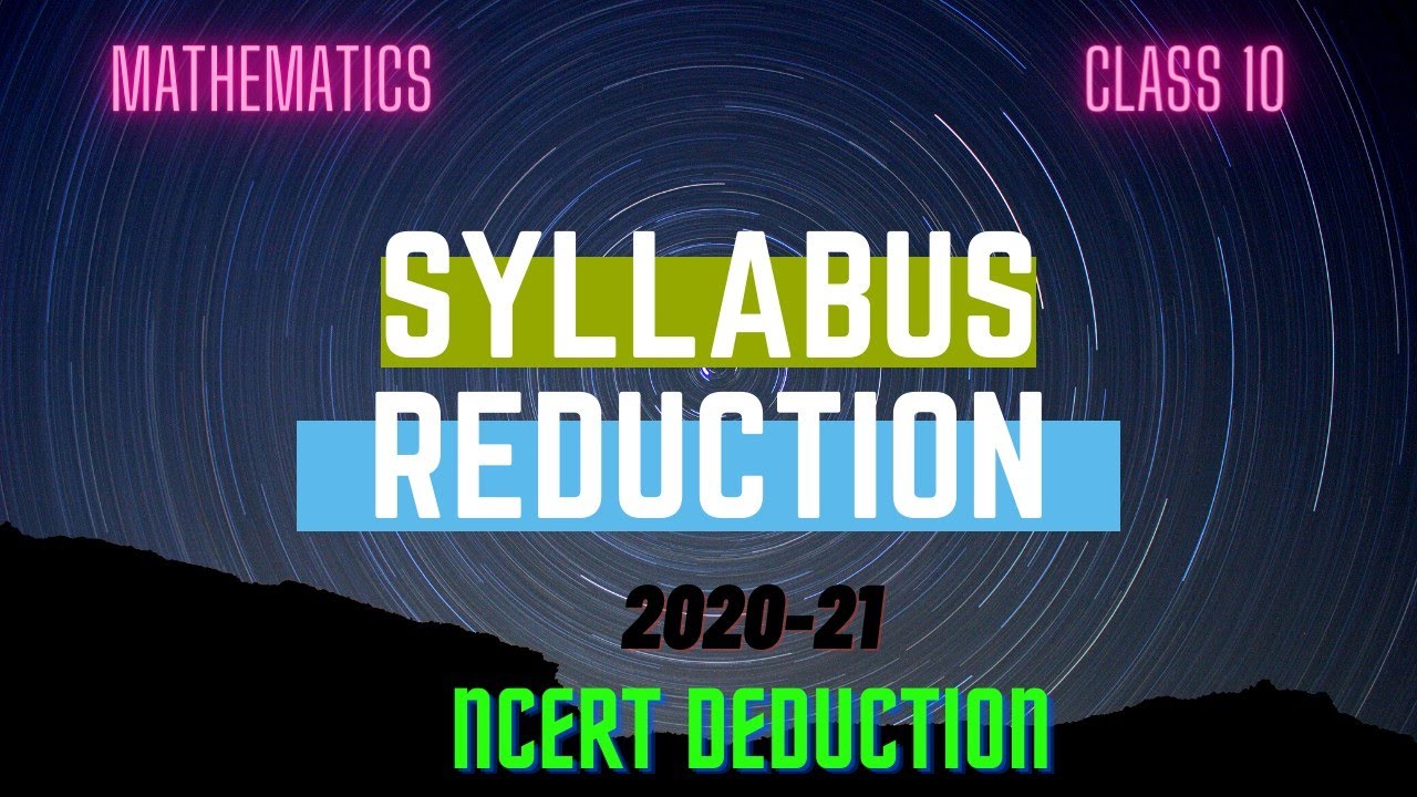 SYLLABUS REDUCTION | CLASS 10| CBSE | 2020-21| - YouTube