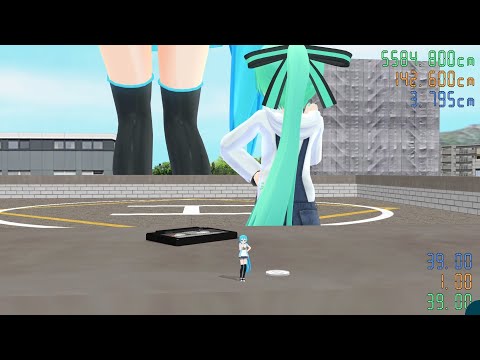 巨大化したり縮小したりするミクさんで「39」 - MMD Shrink/Growth Dance
