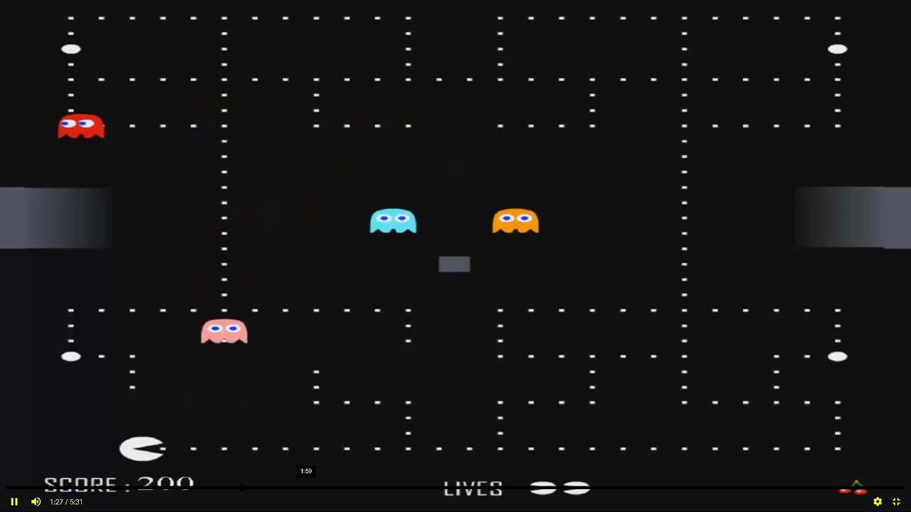PACMAN INVISIBLE CLASSIC ONLINE PAC MAN GREY FROM GAMEDOZ COM - YouTube