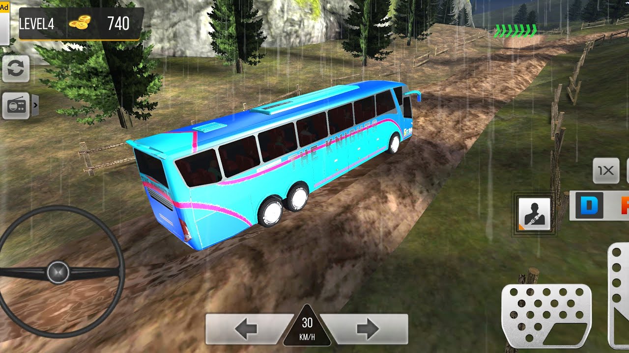 bus Simulator - Driving Bus - Beautifull View - Waterfalls - jungles - rainy weather - # ...