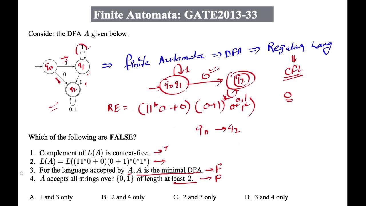 L10 GATE PYQs on Finite Automata ||Theory of Computation for NTA NET and HPSC PGT - YouTube