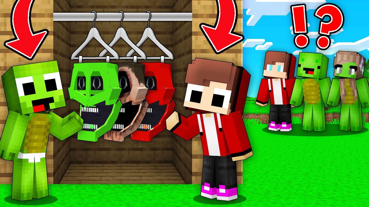 Baby JJ and Mikey Use SCARY SKINS to PRANK Parents in Minecraft Maizen ...