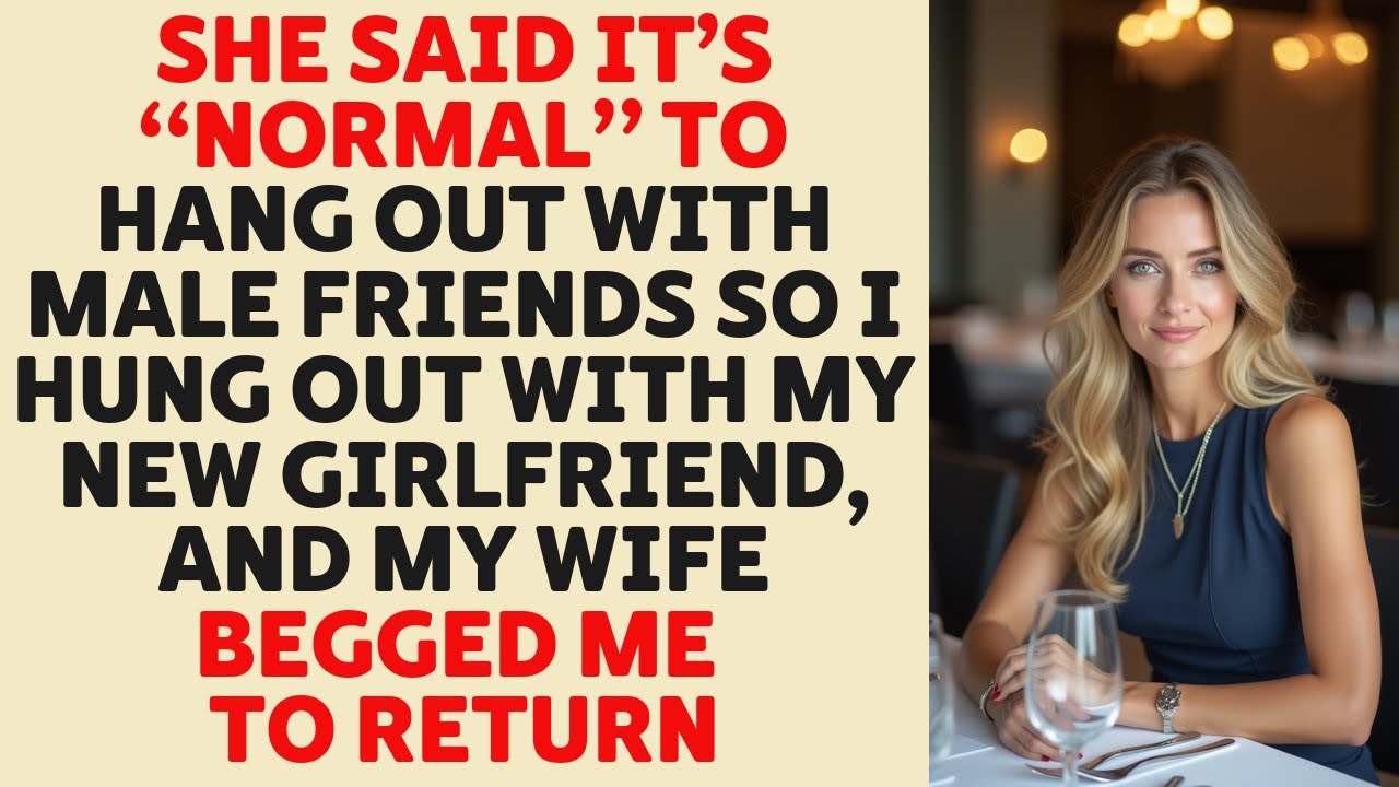 She said it’s “normal” to relax with male friends, so I did the same ...