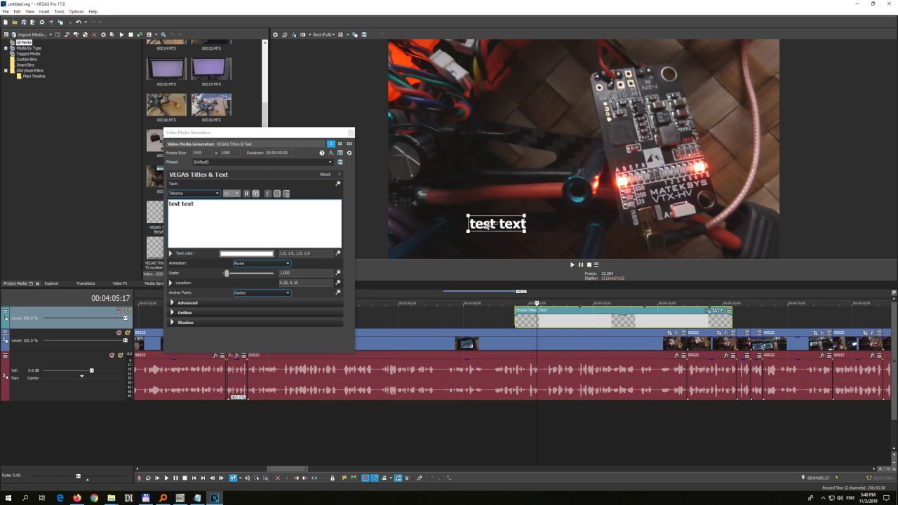 How to Center Text in Vegas Pro 17 (double-click) - YouTube