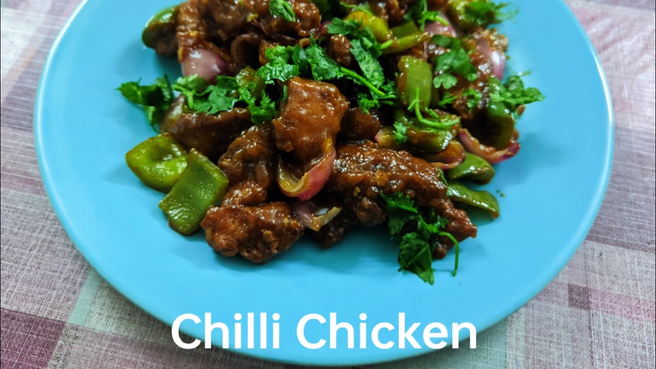 Easy homemade Chilli Chicken ( in Assamese ) চিলি চিকেন - YouTube