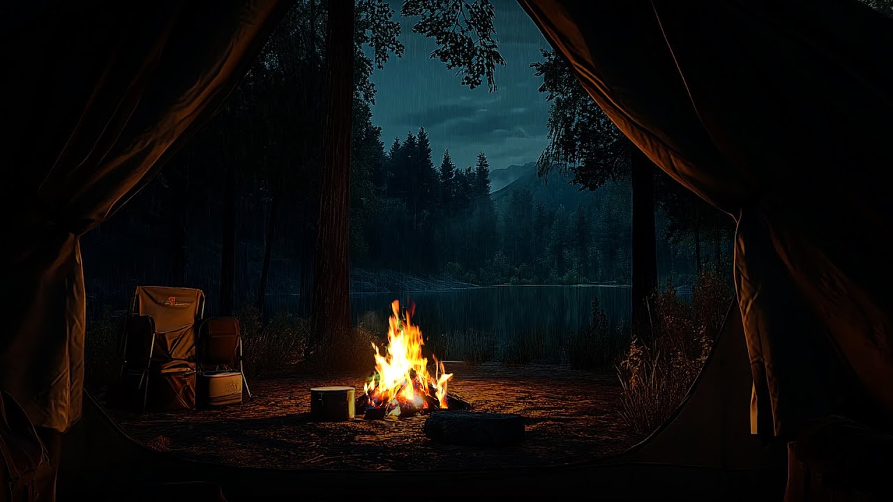Rain Sounds for Deep Sleep | Rest And Sleep Deeply In The Camping Tent ...