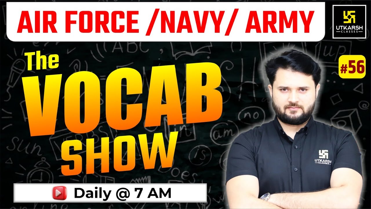 Air Force/Navy/Army Vocab Show 🔥 Daily Dose of Powerful Words | Utkarsh ...