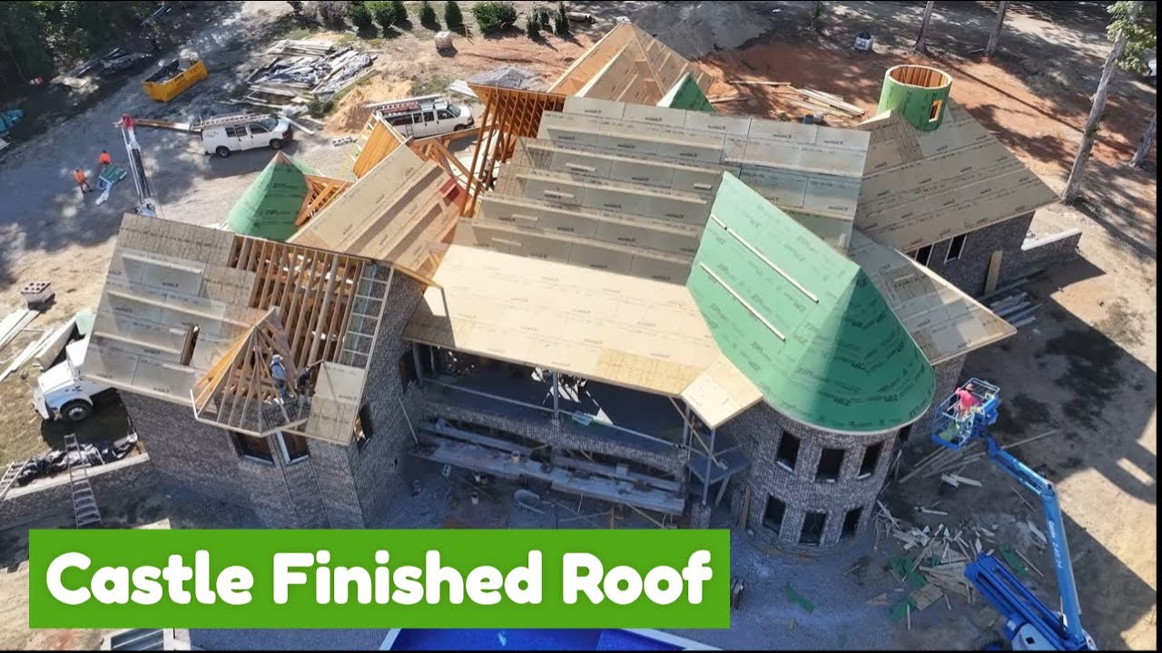 ICF Castle Roof Part 5 – Final Stick Framing & Dry-In Prep - YouTube