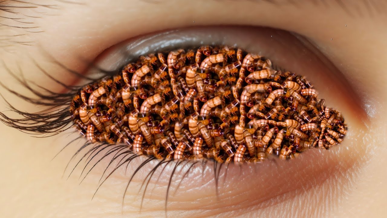 Asmr removal trypophobia from eye| severely injured animation ...