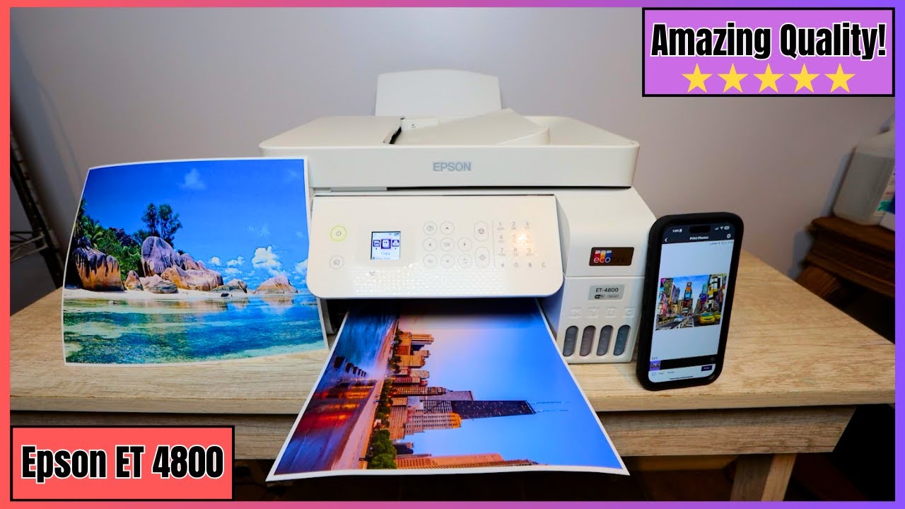 Epson ET 4800 Print Quality Test [Amazing Quality!] - YouTube