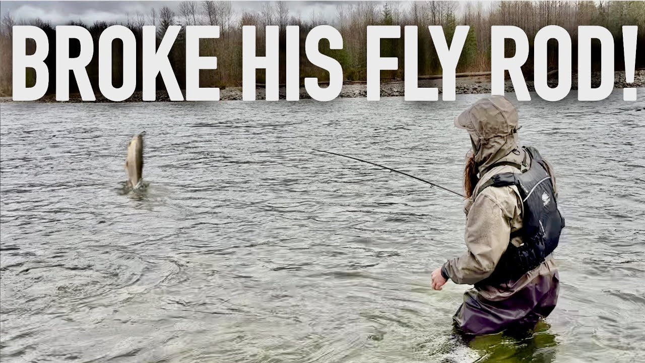 BROKEN ROD Swinging Flies for Big Winter Steelhead! - YouTube