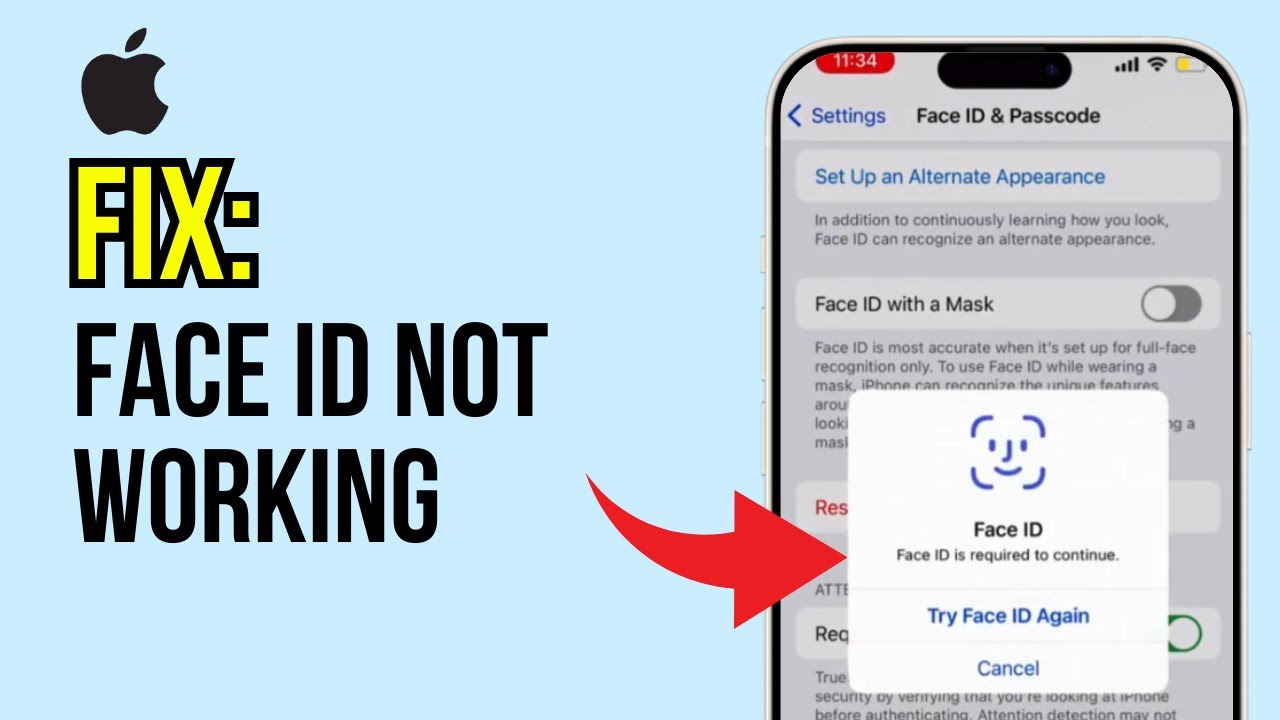 Fix Face ID Not Working Issue On iPhone After Update - YouTube