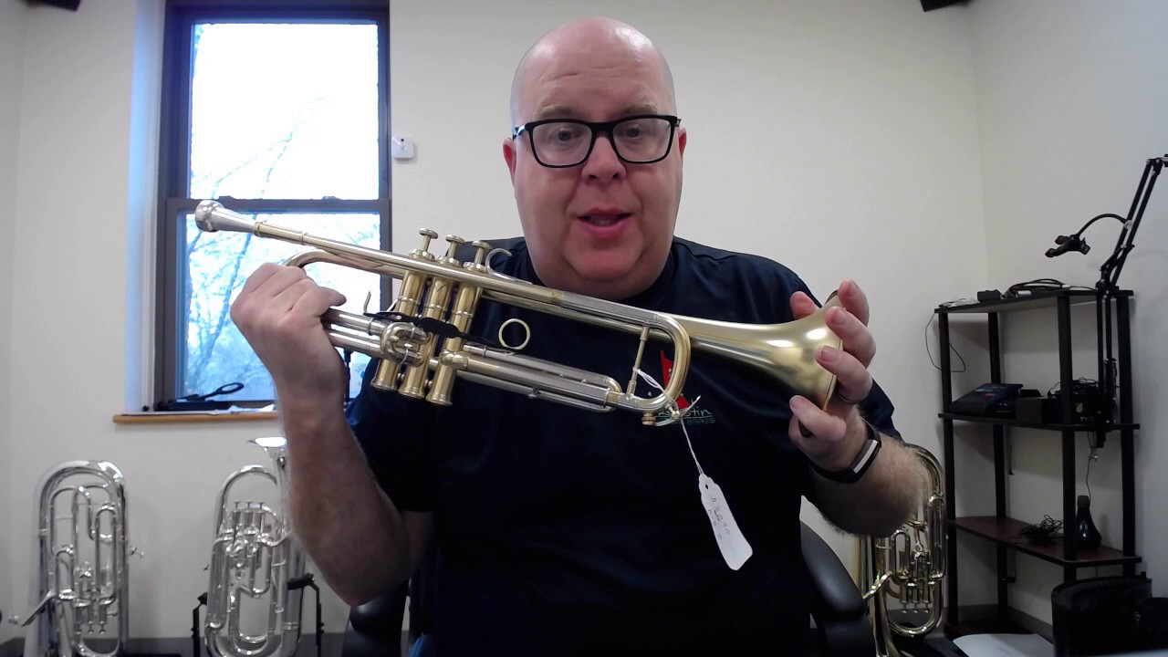 Adams A3 Trumpet in Satin Lacquer Finish - YouTube
