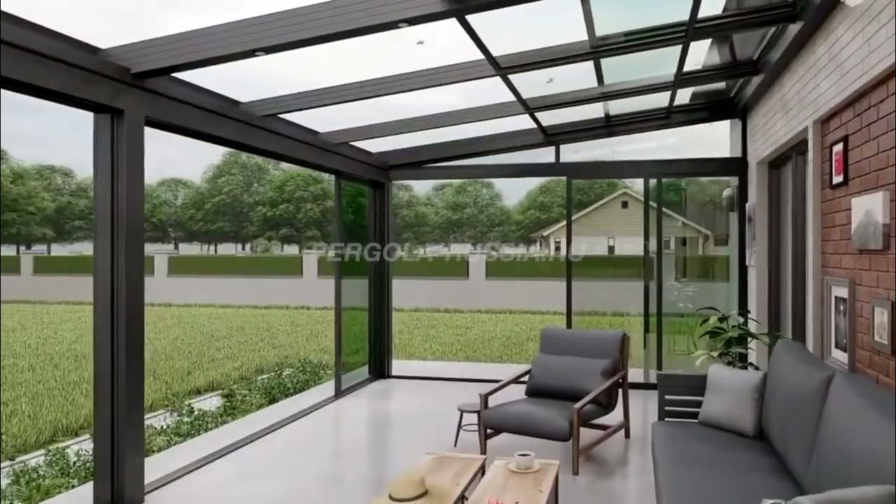 Остекление веранды и стеклянная крыша - YouTube
