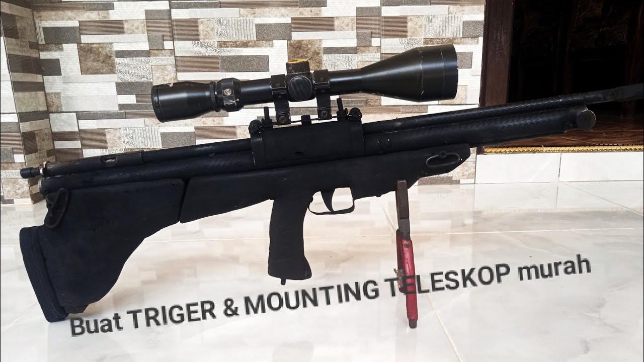 Uklik Bullpup pompa bawah cara kerja triger & mounting tele - YouTube