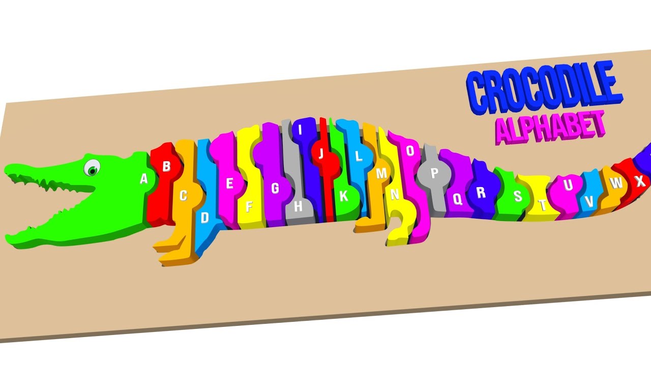 ABC Phonics Song | Learn Sounds and Letters with Crocodile Puzzle for ...