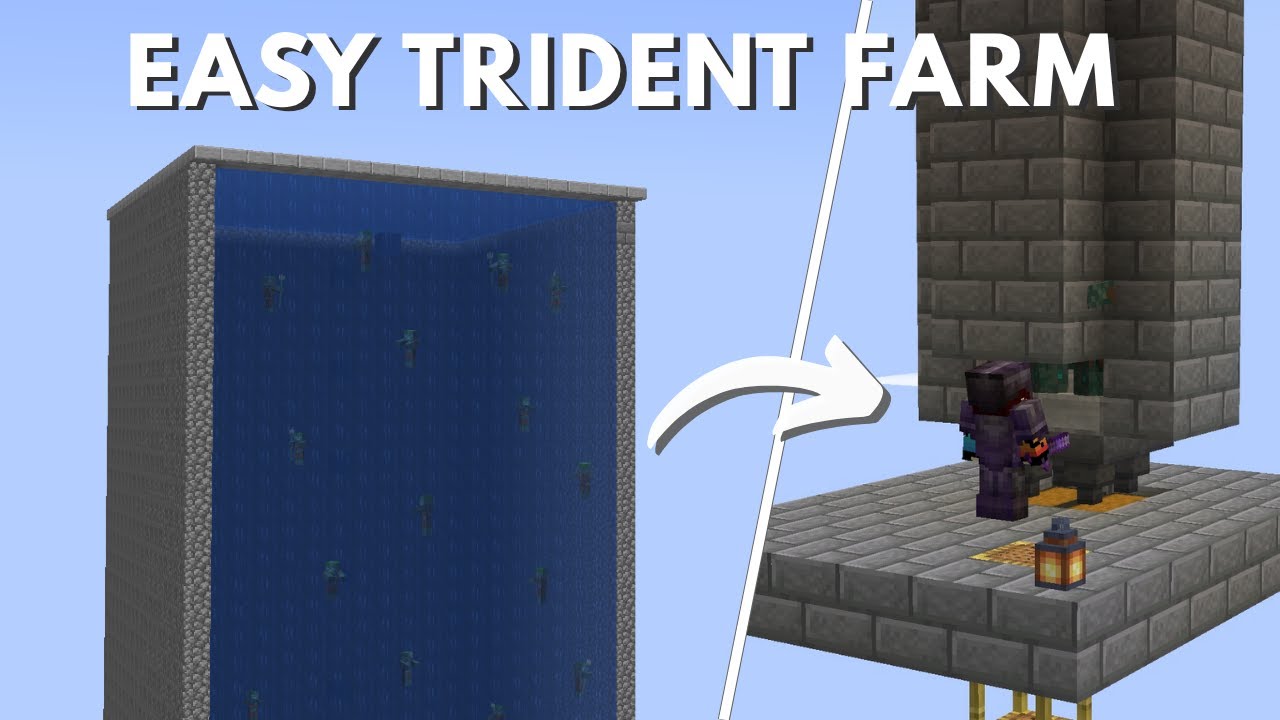 Minecraft ULTIMATE Trident Farm (Super Fast) | Tutorial | 1.21+ - YouTube
