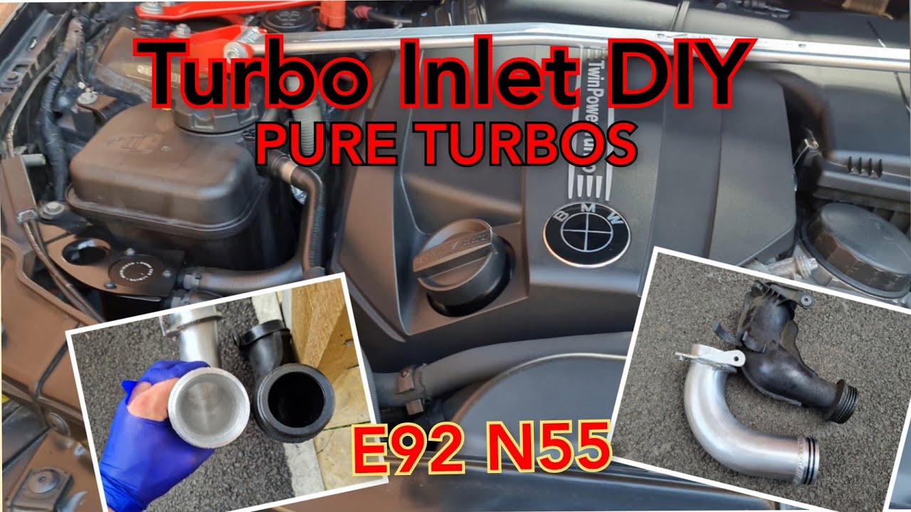 BMW -Turbo Inlet Install (Pure Turbos inlet pipe) e92 335i n55 - YouTube