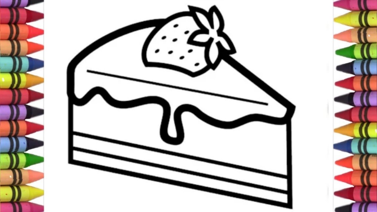 Strawberry pastry easy and beautiful drawing for kids, how to draw ...