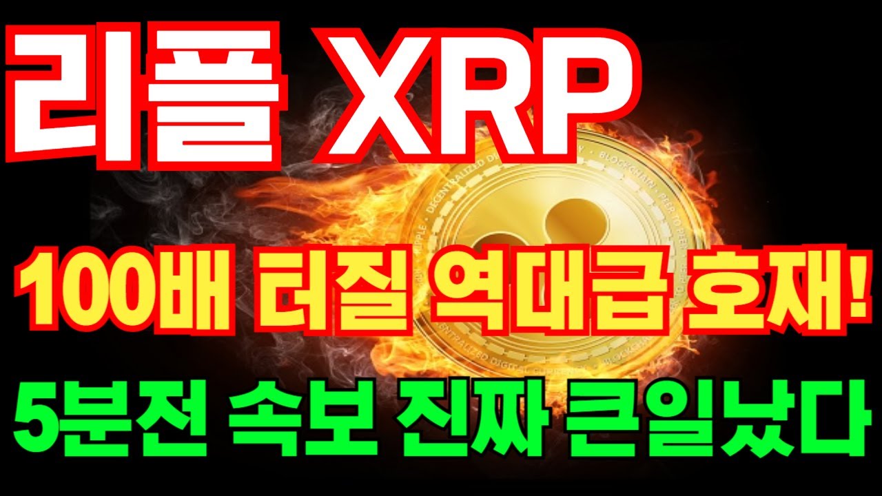 리플 100배 터질 역대급 호재 5분전 속보 진짜 큰일났다 Xrp 리플xrp 리플전망 리플단타 리플항소 리플