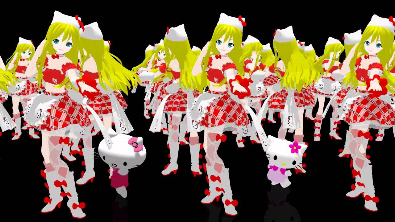 【MMD】 ねこみみスイッチ 【Hello Kitty + Nene】 - YouTube