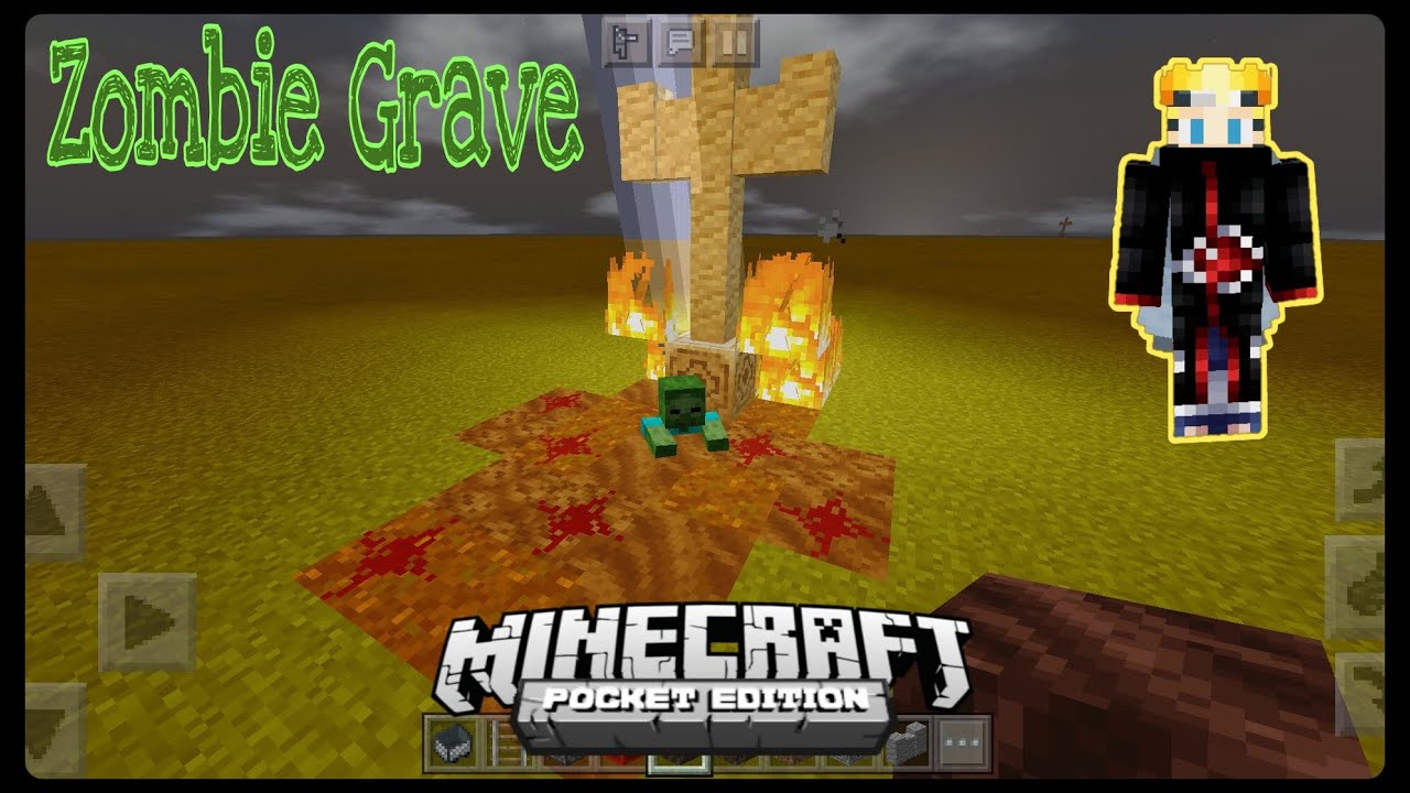 How to make ZOMBIE GRAVE in Minecraft - YouTube