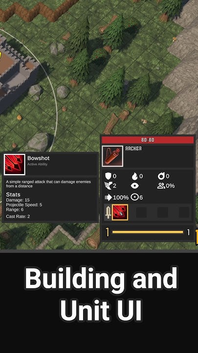 Building and Unit UI 👨‍💻 #gamedev #unity3d #indiegame #indie #indiedev #medieval - YouTube