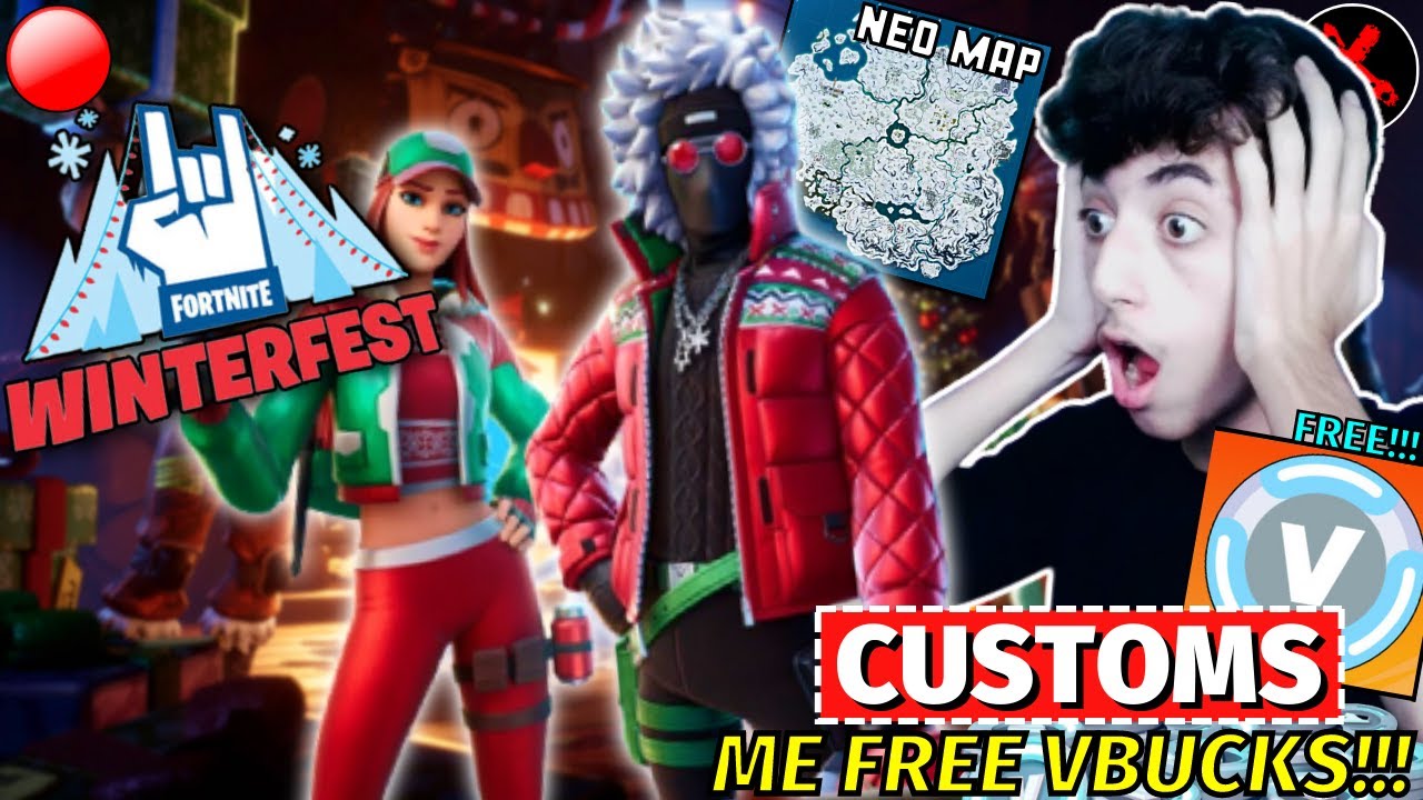 🔴WINTERFEST EVENT HYPE (ΝΕΟ MAP) !!!🎄ΤΡΕΛΑ CUSTOMS ΓΙΑ ΔΩΡΕΑΝ VBUCKS ...