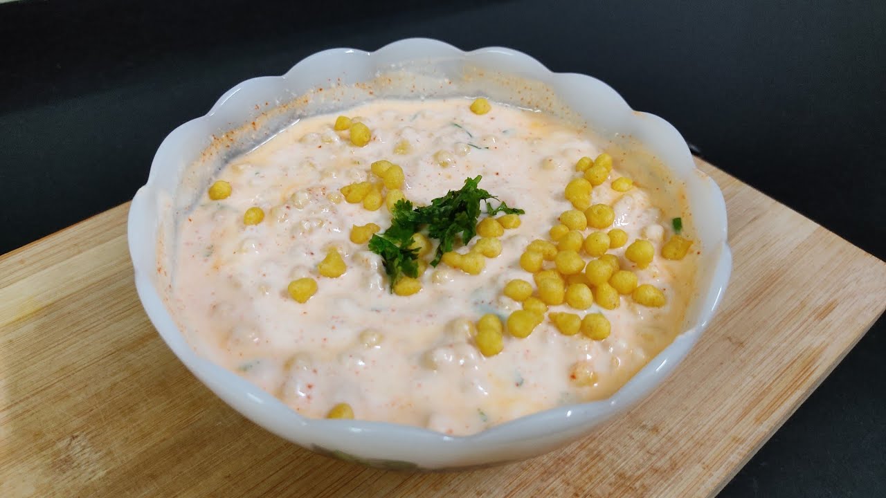 Boondi nu raitu gujarati recipe - Bundi raitu - બુંદી નું રાયતું ...