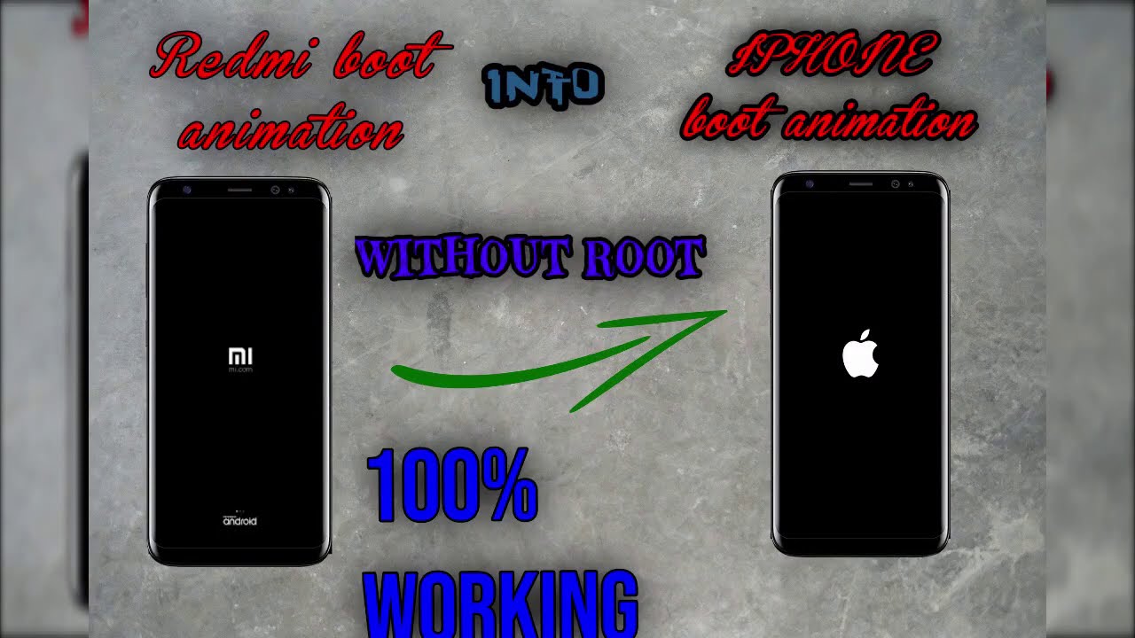 change redmi boot animation into iphone | 100% working trick - YouTube