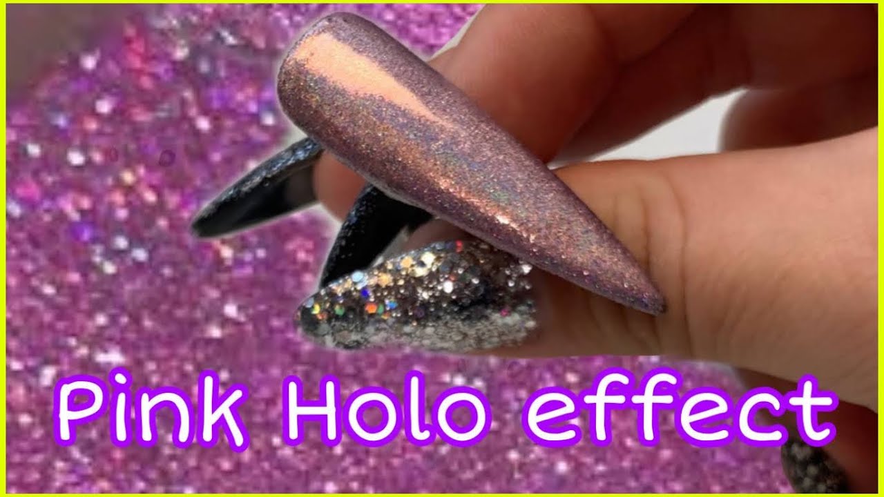 Holographic nails | PINK HOLO | ολογραφικό εφέ νυχιών σε ροζ απόχρωση 💗 ...