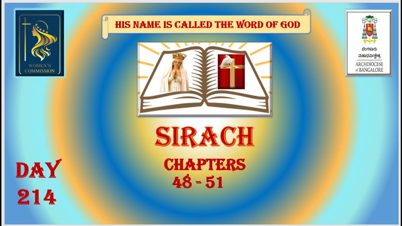 Sirach Chapters 48 - 51 - YouTube