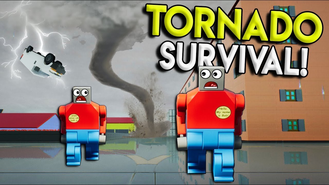 LEGO TORNADO SURVIVAL CHALLENGE! - Brick Rigs Gameplay Destruction ...