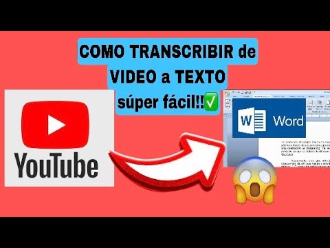 como TRANSCRIBIR la INFO de un VIDEO de YOUTUBE a TEXTO en WORD muy ...