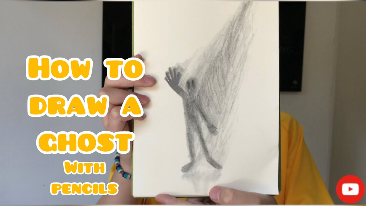 How to Draw a Ghost with a Pencils #arttutorial #artwork #artkids # ...